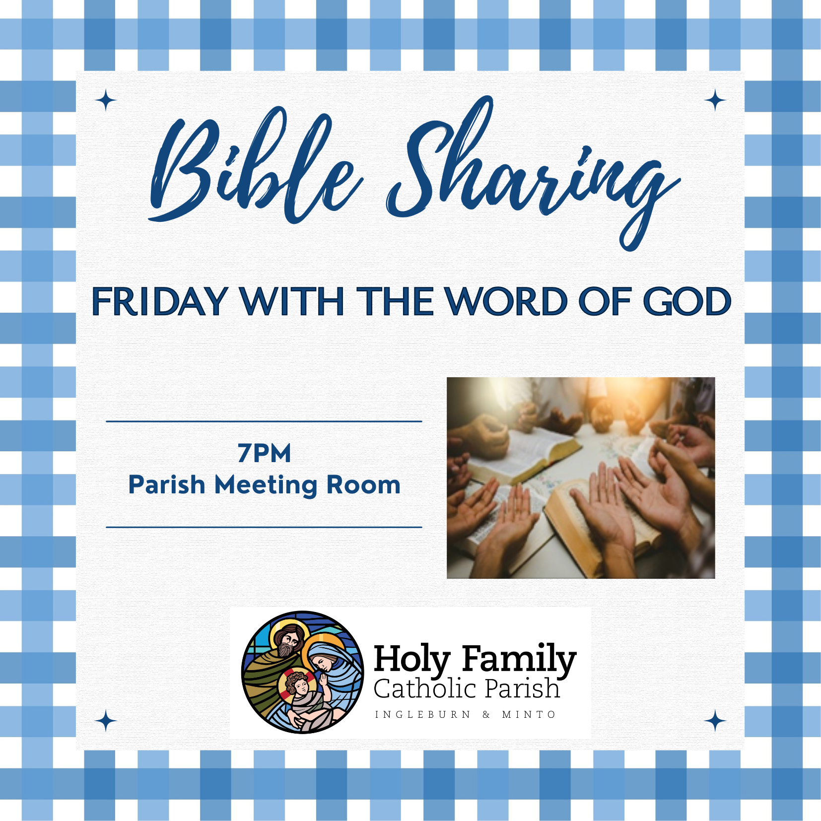 Bible Sharing – the Word of God : Friday Evenings – Holy Family ...