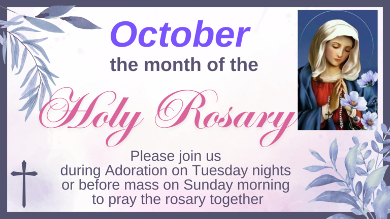 October | Month of the Rosary – Holy Family Catholic Parish Ingleburn